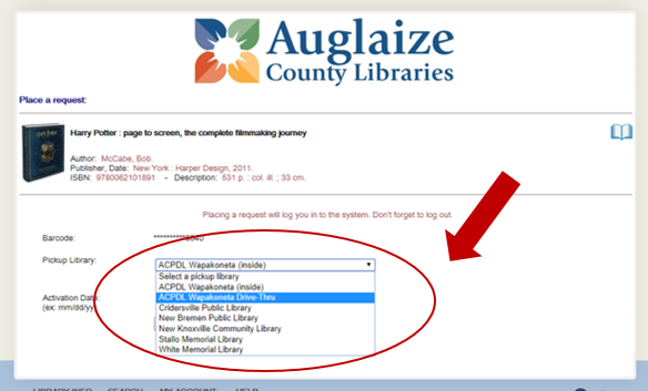 Requesting Items and Placing Holds on Library Materials | Auglaize County Public Library